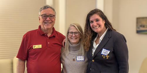Mingarelli guest of honor at LEAP dinner | Department of Physics